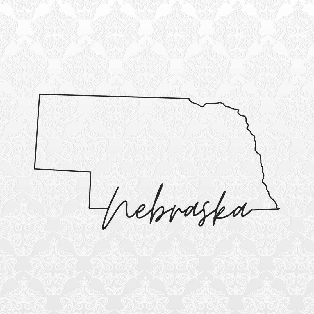 Nebraska State Outline Digital Files | PNG, SVG, JPEG | Cricut ...