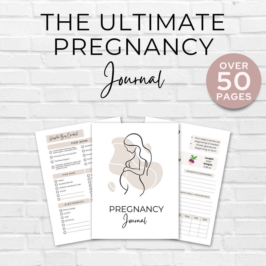 The Ultimate Pregnancy Journal PDF | 50+ Pages | Printable Baby & Mom ...