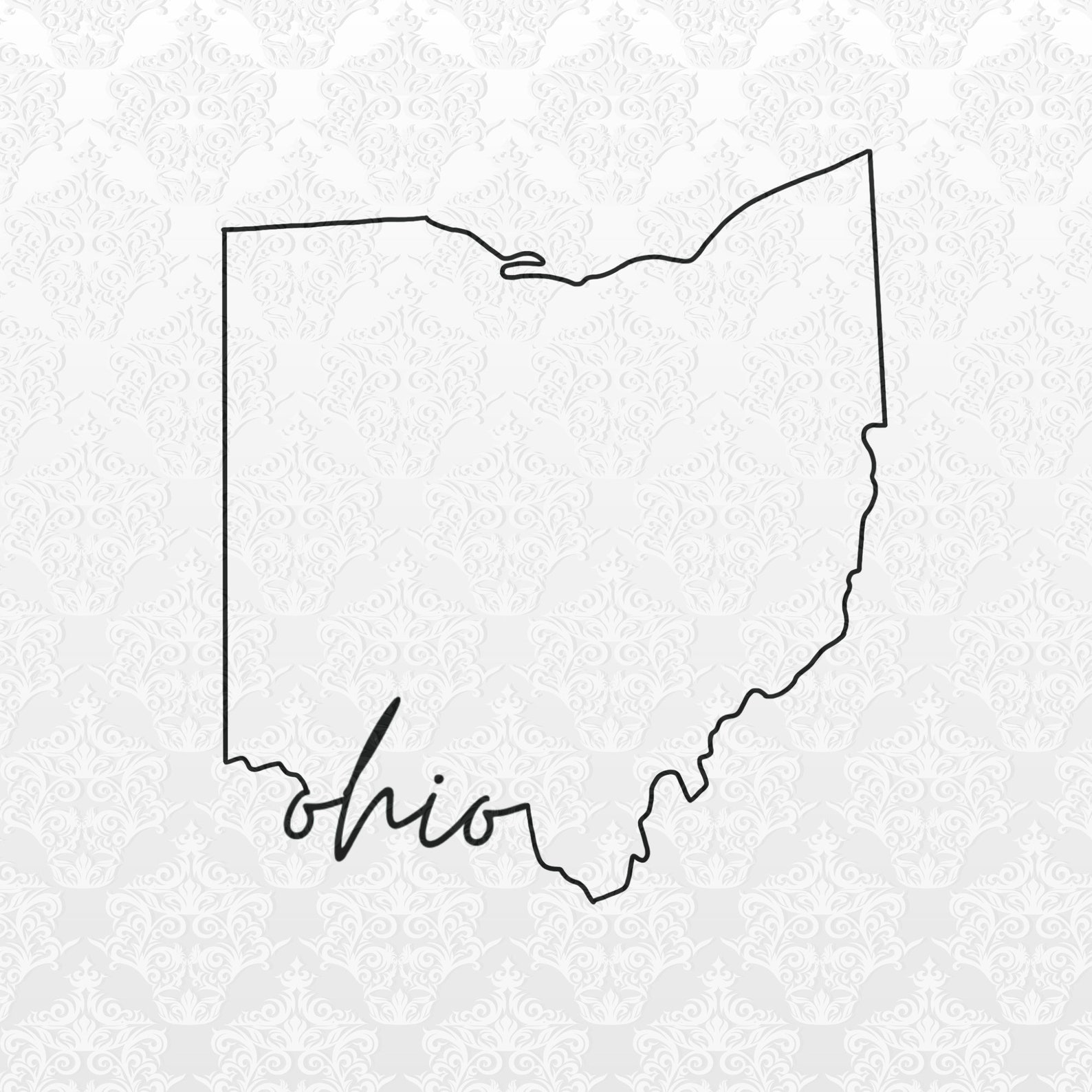 Ohio State Outline Digital Files | PNG, SVG, JPEG | Cricut & Silhouette ...