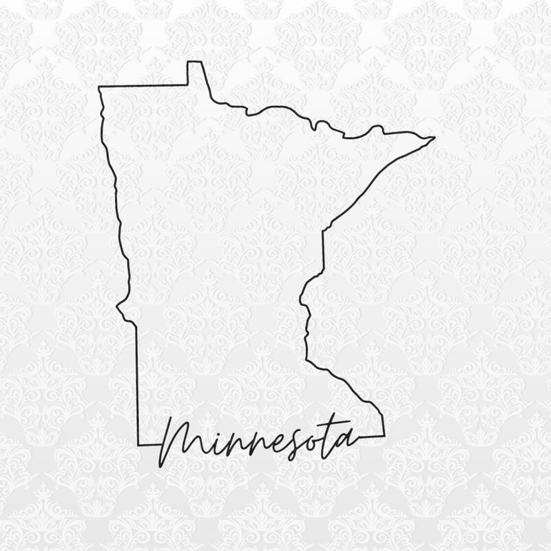 Minnesota Outline - Etsy