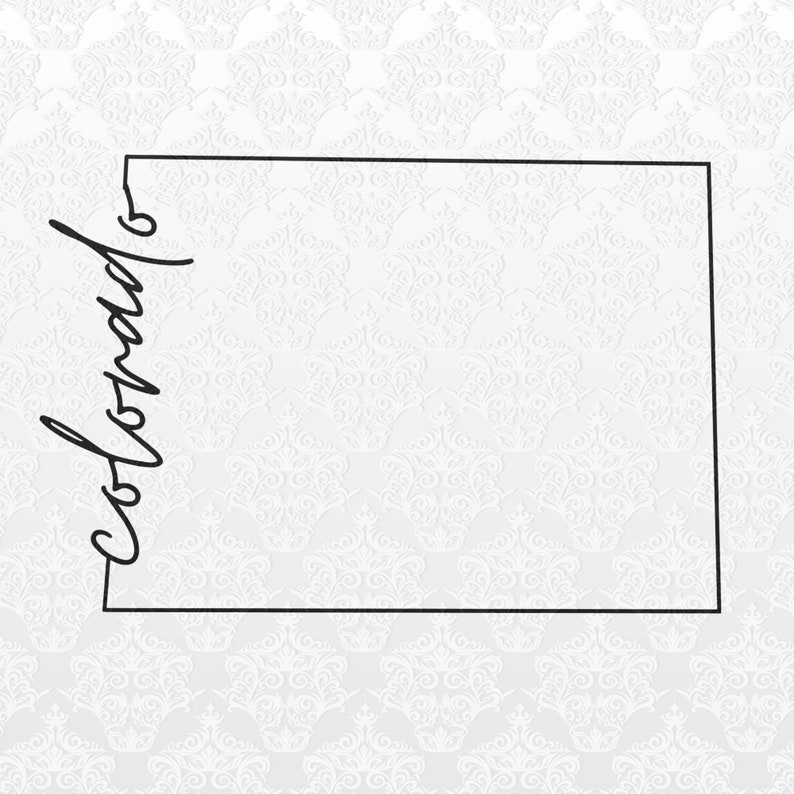 Colorado State Outline Digital Files | PNG, SVG, JPEG | Cricut ...