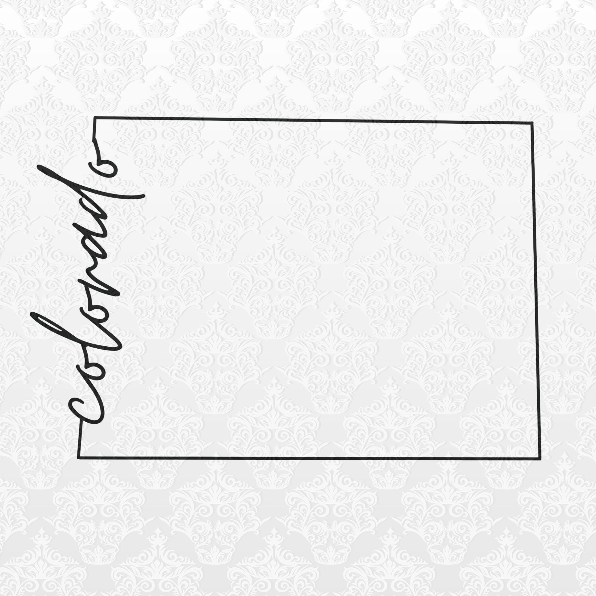 Colorado State Outline Digital Files | PNG, SVG, JPEG | Cricut ...