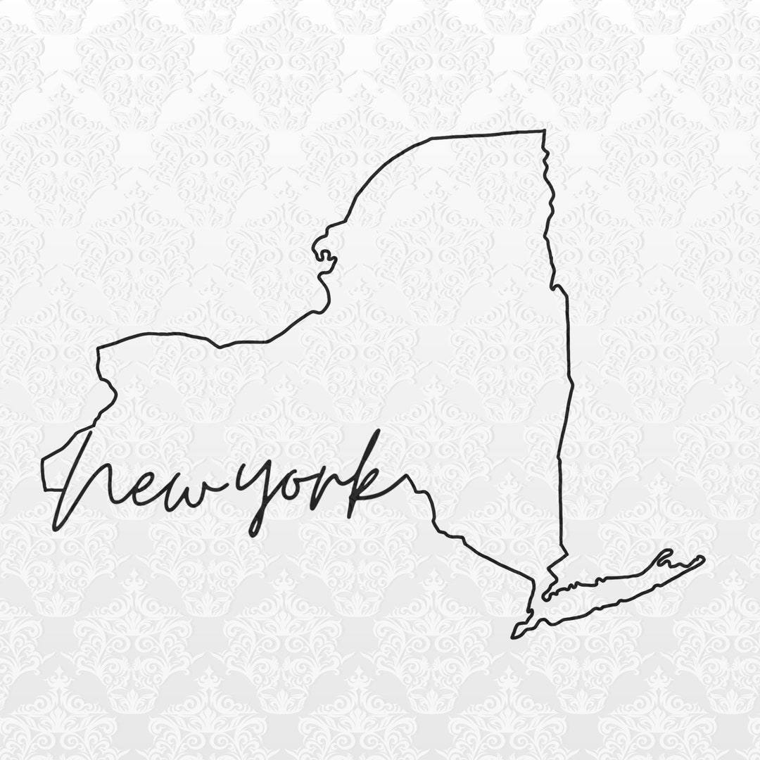 New York State Outline Digital Files | PNG, SVG, JPEG | Cricut ...