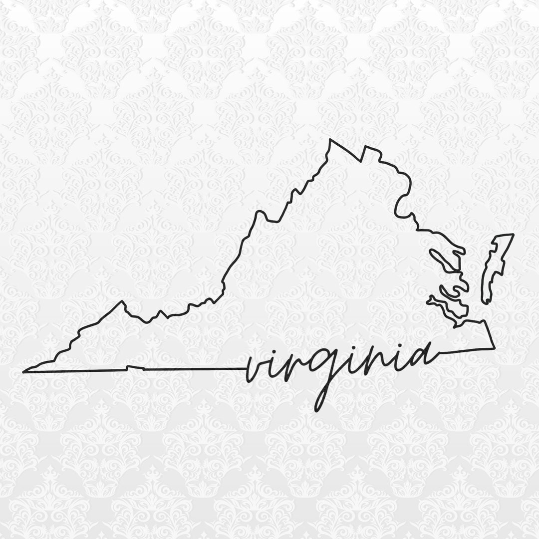 Virginia State Outline Digital Files | PNG, SVG, JPEG | Cricut ...