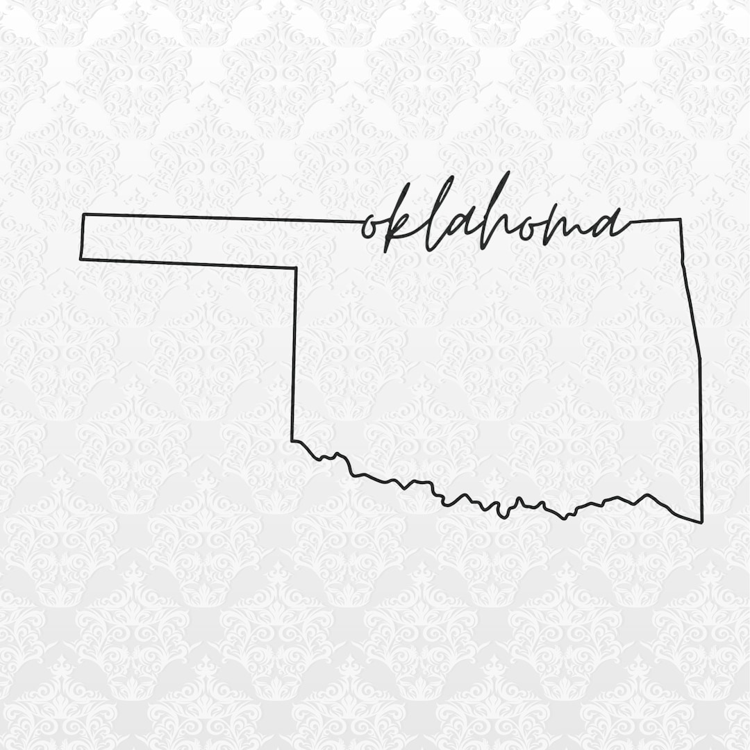 Oklahoma State Outline Digital Files | PNG, SVG, JPEG | Cricut ...
