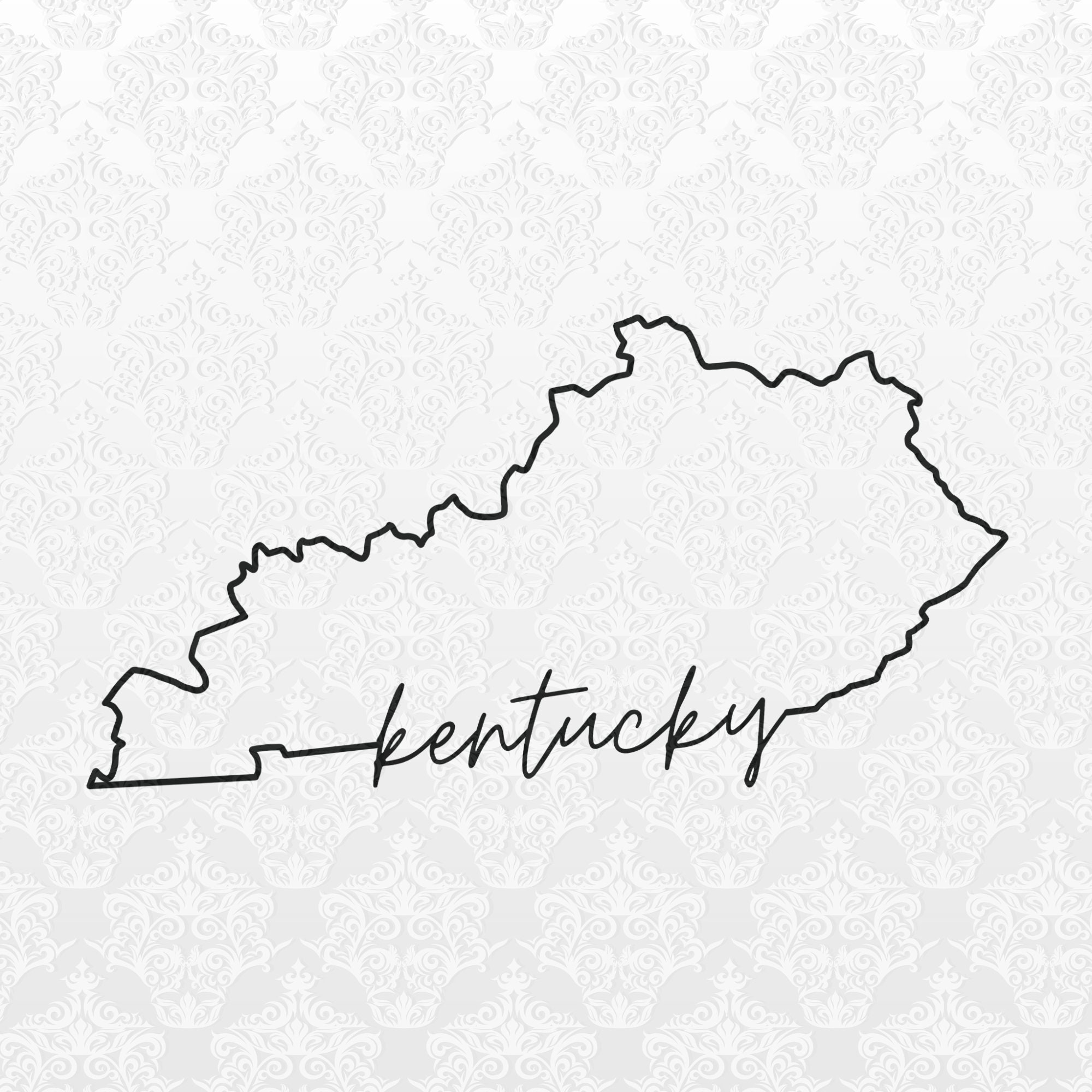 Kentucky State Outline Digital Files | PNG, SVG, JPEG | Cricut ...