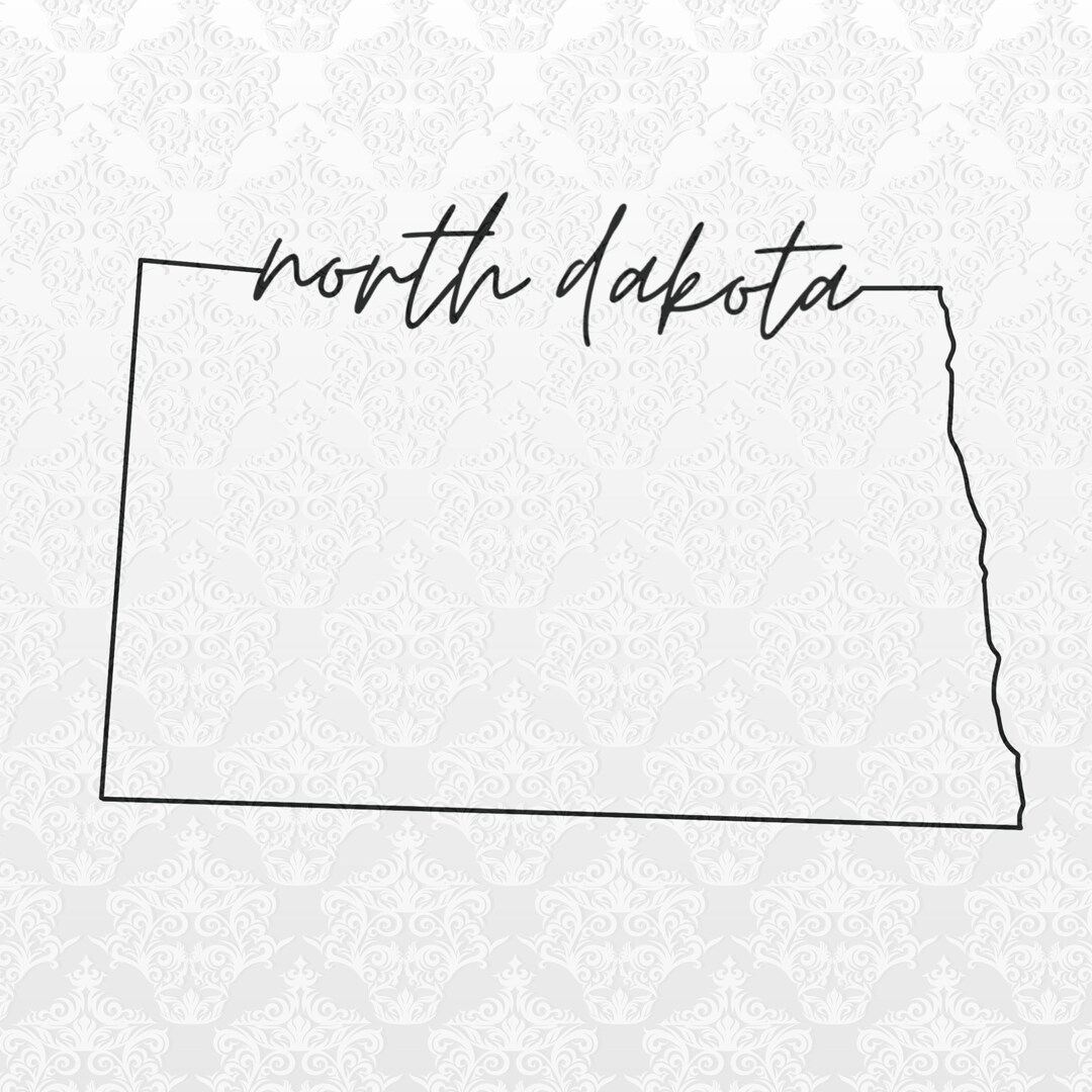 North Dakota State Outline Digital Files | PNG, SVG, JPEG | Cricut ...