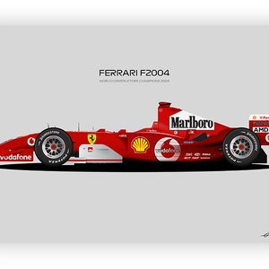 Michael Schumacher Ferrari F2004 Poster: World Champion Car Art - Etsy