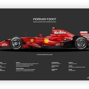 F1 Ferrari F2007, Kimi Räikkönen Car, Chinese Grand Prix Livery, World ...