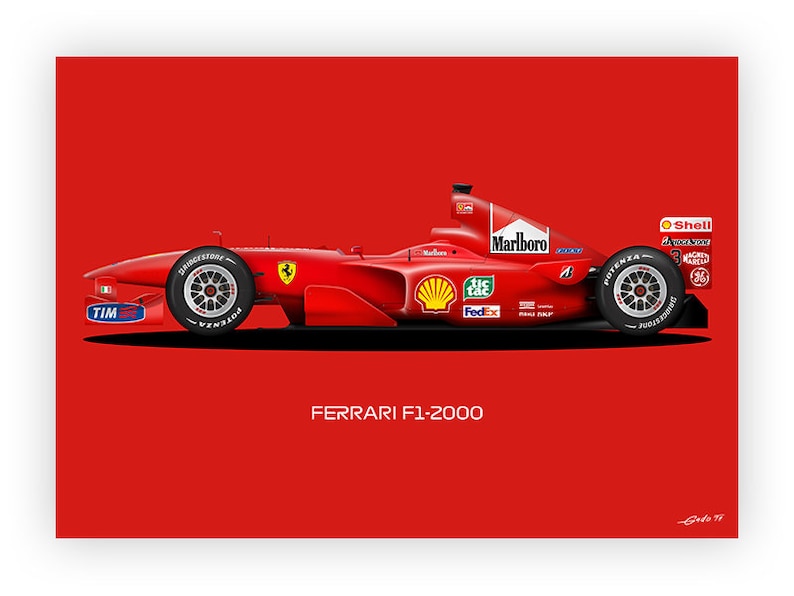 F1 Ferrari F1-2000, Michael Schumacher Car, World Champion 2000 ...