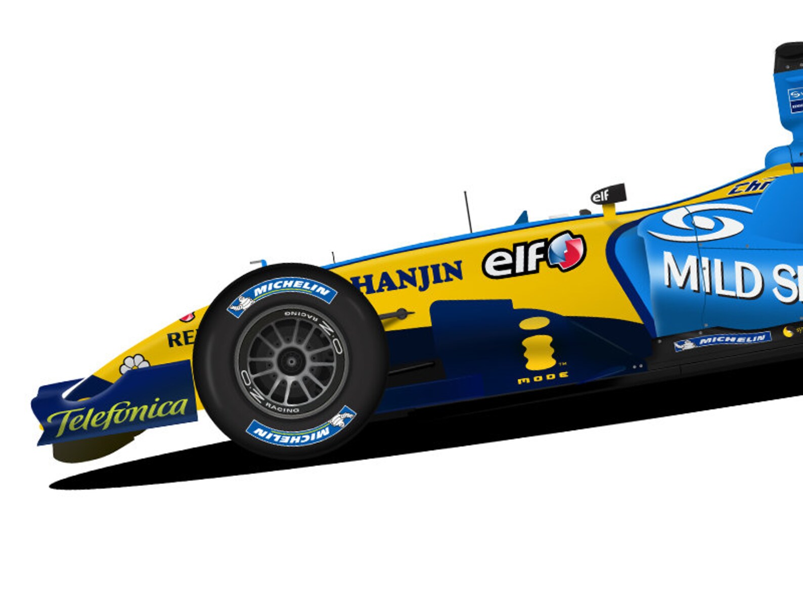 F1 Renault R26, Fernando Alonso Car, World Champion 2006 - Vector ...