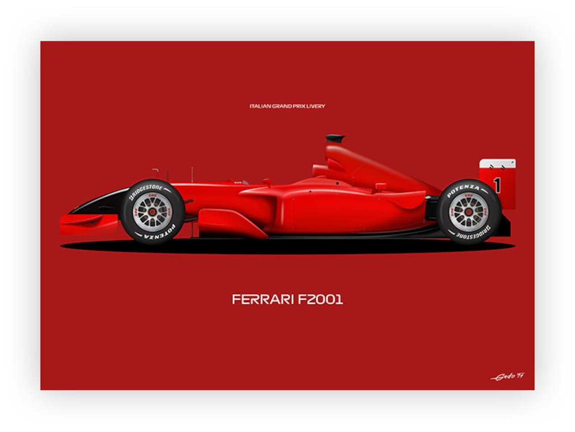 F1 Ferrari F2001, Michael Schumacher Car, Italian GP Special Livery ...