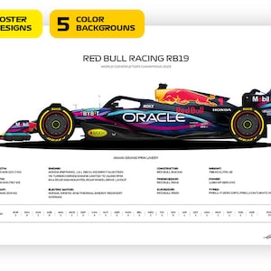 F1 Red Bull RB19, Miami GP Livery, Max Verstappen Car, World Champion ...