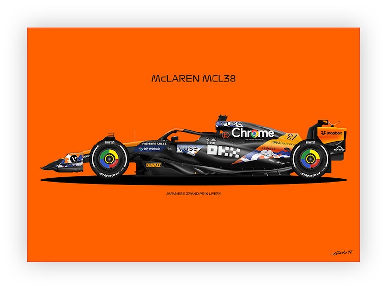 F1 Mclaren MCL38, Oscar Piastri Car 2024, Japanese Grand Prix Livery ...