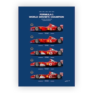 F1 Ferrari F1-2000,F2001,F2002,F2003-GA,F2004, Schumacher Car, World ...