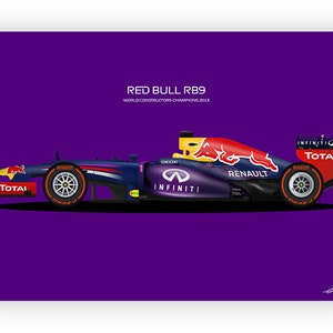 F1 Red Bull RB9, Sebastian Vettel Car, World Champion 2013 - Vector ...