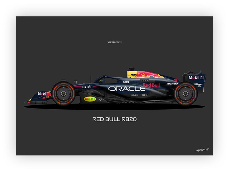 Red Bull RB20 Poster: Verstappen Max Car 2024 - Vector Art - Etsy