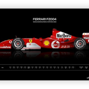 Michael Schumacher Ferrari F2004 Poster: World Champion Car Art - Etsy