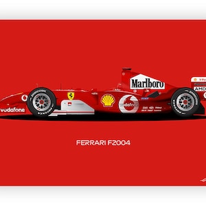 Michael Schumacher Ferrari F2004 Poster: World Champion Car Art - Etsy