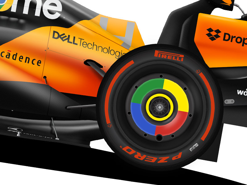F1 Mclaren MCL38, Lando Norris Car 2024 Vector Illustration Poster, 40 ...