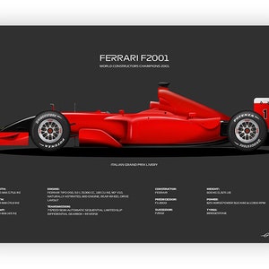 F1 Ferrari F2001, Michael Schumacher Car, Italian GP Special Livery ...