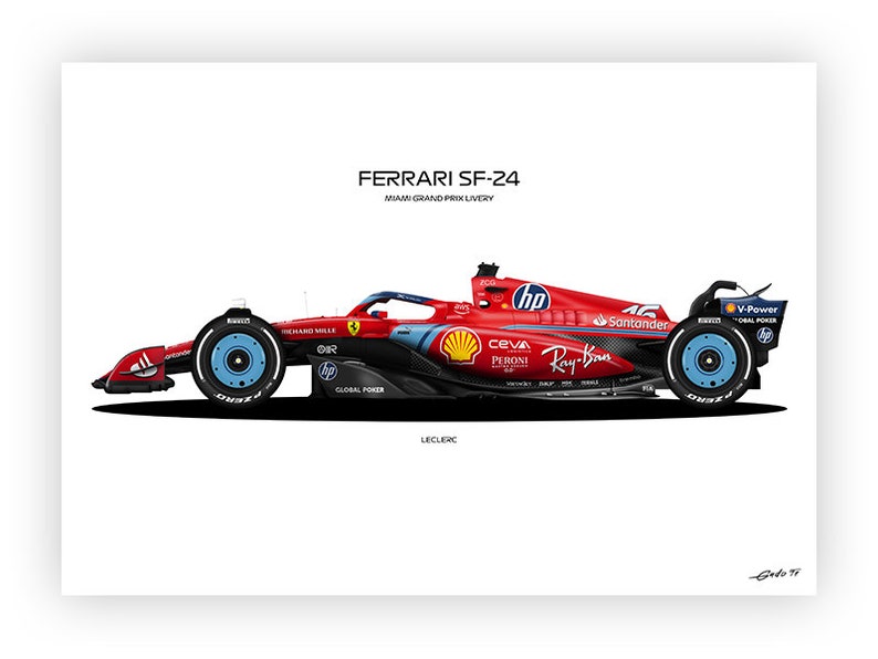 F1 Ferrari SF-24, Charles Leclerc Car 2024, Miami Grand Pric Livery ...
