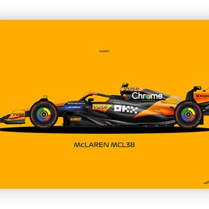 F1 Mclaren MCL38, Lando Norris Car 2024 - Vector Illustration Style ...