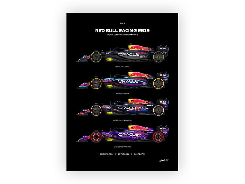 F1 Red Bull RB19, 4 Special Livery, Max Verstappen Car, World Champion ...