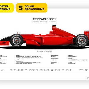 F1 Ferrari F2001, Michael Schumacher Car, Italian GP Special Livery ...