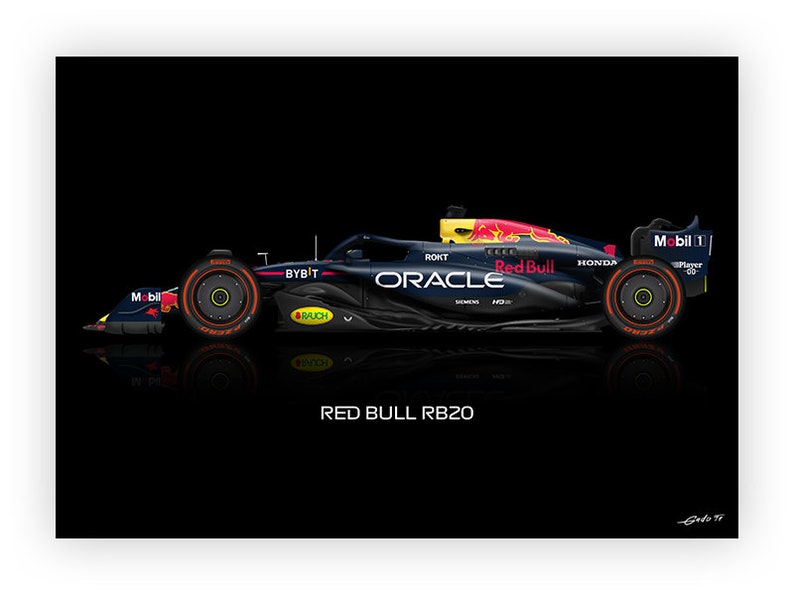 Red Bull RB20 Poster: Verstappen Max Car 2024 - Vector Art - Etsy