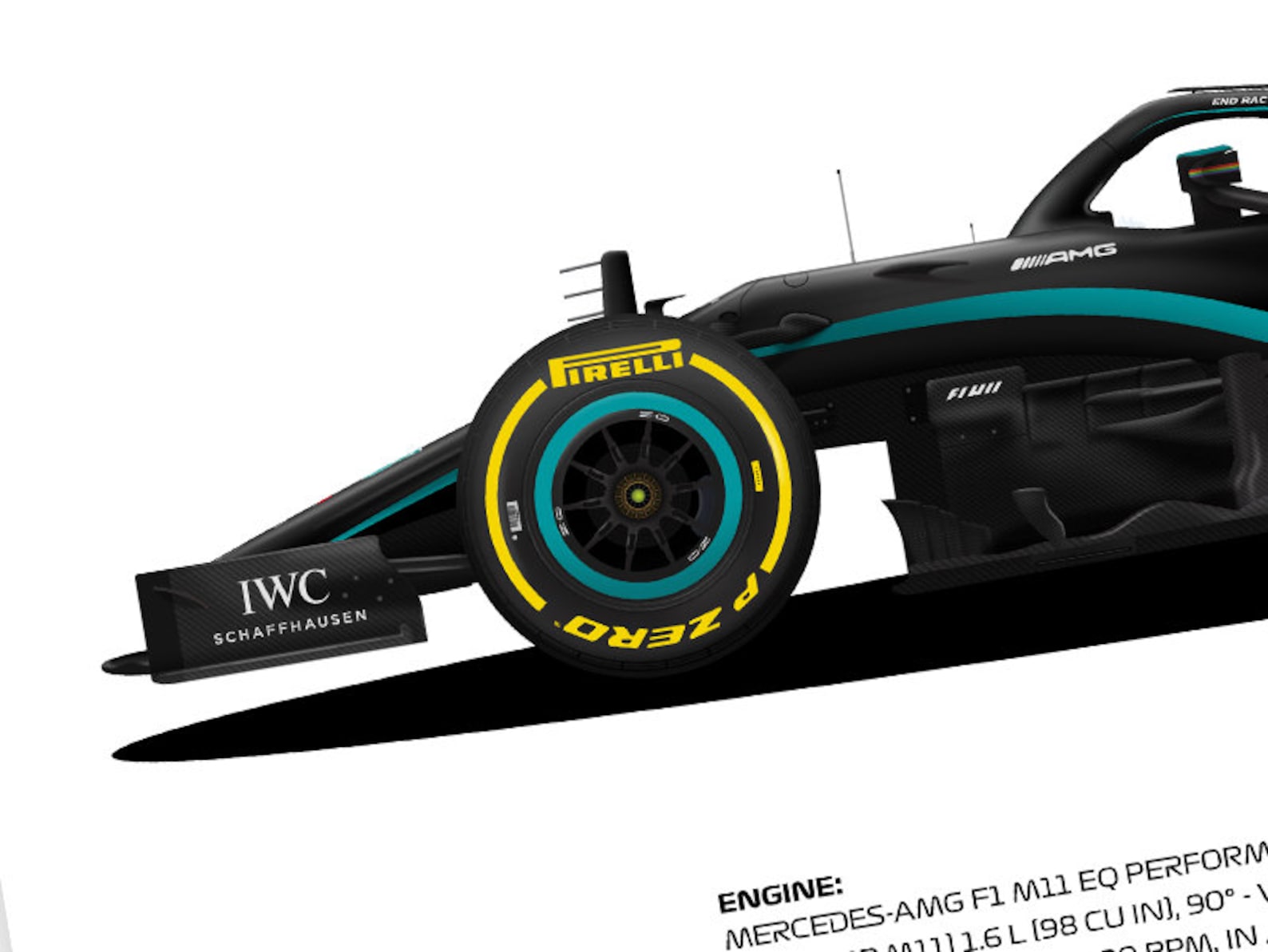 F1 Mercedes W11, Lewis Hamilton Car, World Champion 2020 Vector ...