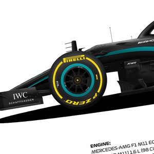F1 Mercedes W11, Lewis Hamilton Car, World Champion 2020 - Vector ...