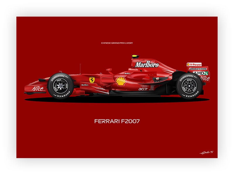F1 Ferrari F2007, Kimi Räikkönen Car, Chinese Grand Prix Livery, World ...