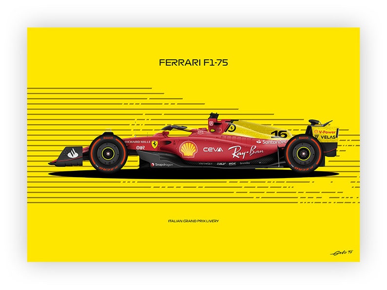 F1 Ferrari F1-75, Italian GP Special Livery, Charles Leclerc Car 2022 ...