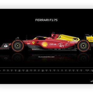 F1 Ferrari F1-75, Italian GP Special Livery, Charles Leclerc Car 2022 ...