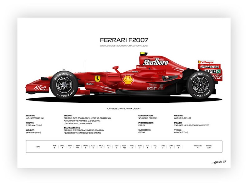 F1 Ferrari F2007, Kimi Räikkönen Car, Chinese Grand Prix Livery, World ...
