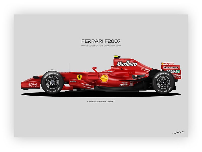F1 Ferrari F2007, Kimi Räikkönen Car, Chinese Grand Prix Livery, World ...