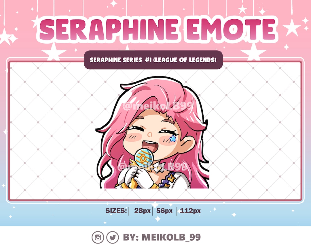 Seraphine Emote: League of Legends Kawaii Twitch/discord - Etsy