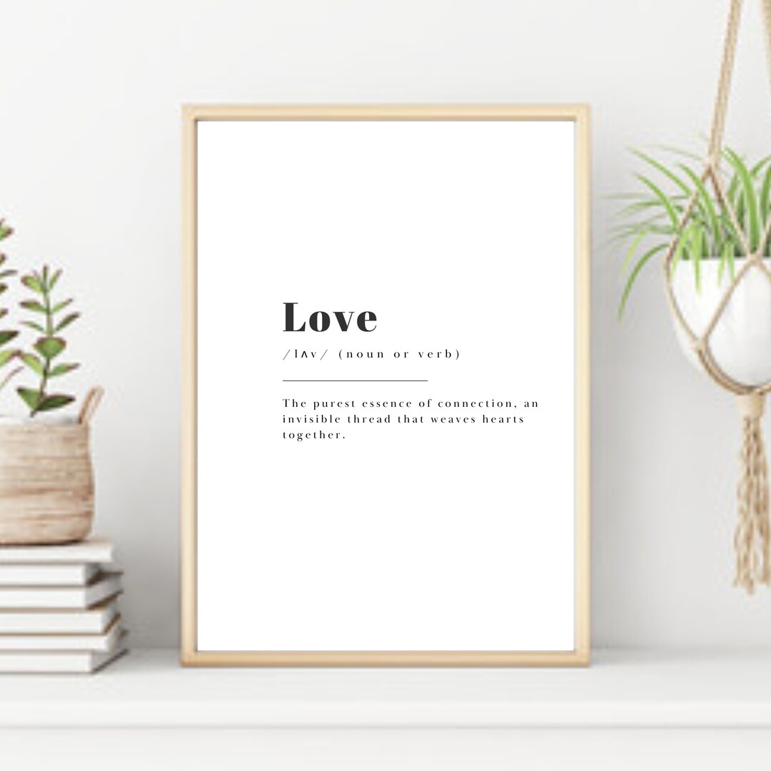 Love Definition Print Inspirational Wall Art Definition Print ...