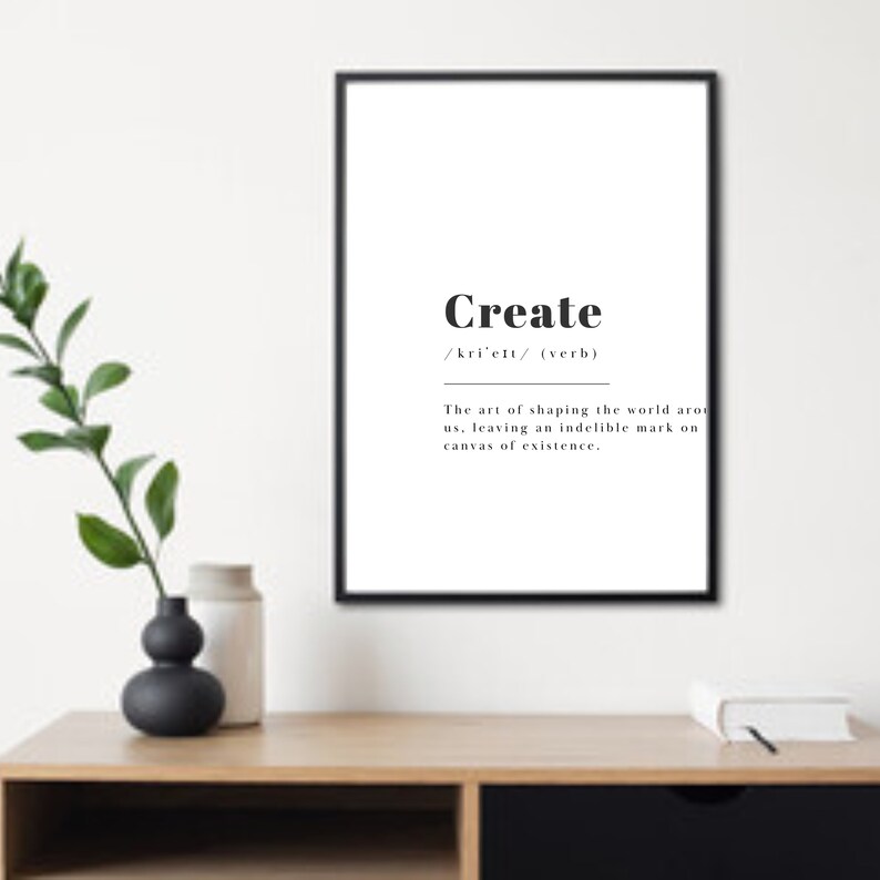 Create Definition Print Inspirational Wall Art Definition Print ... Create Definition Print Inspirational Wall Art Definition Print ...