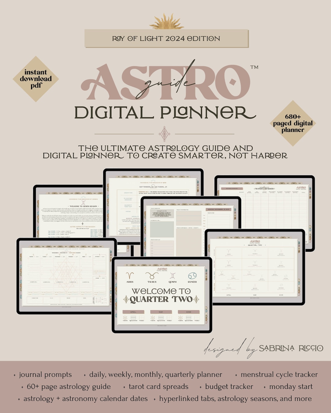 2024 Astrology Guide Digital Planner Bundle Goodnotes Astrology ...
