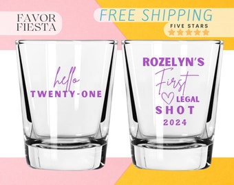Set of 10 Plastic Shot Glasses With Custom Vinyl Sticker - Etsy