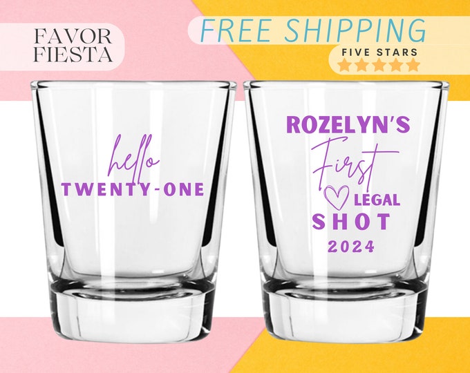 Set of 10 Plastic Shot Glasses, Custom Shot Glasses Bulk, 21st Birthday ...