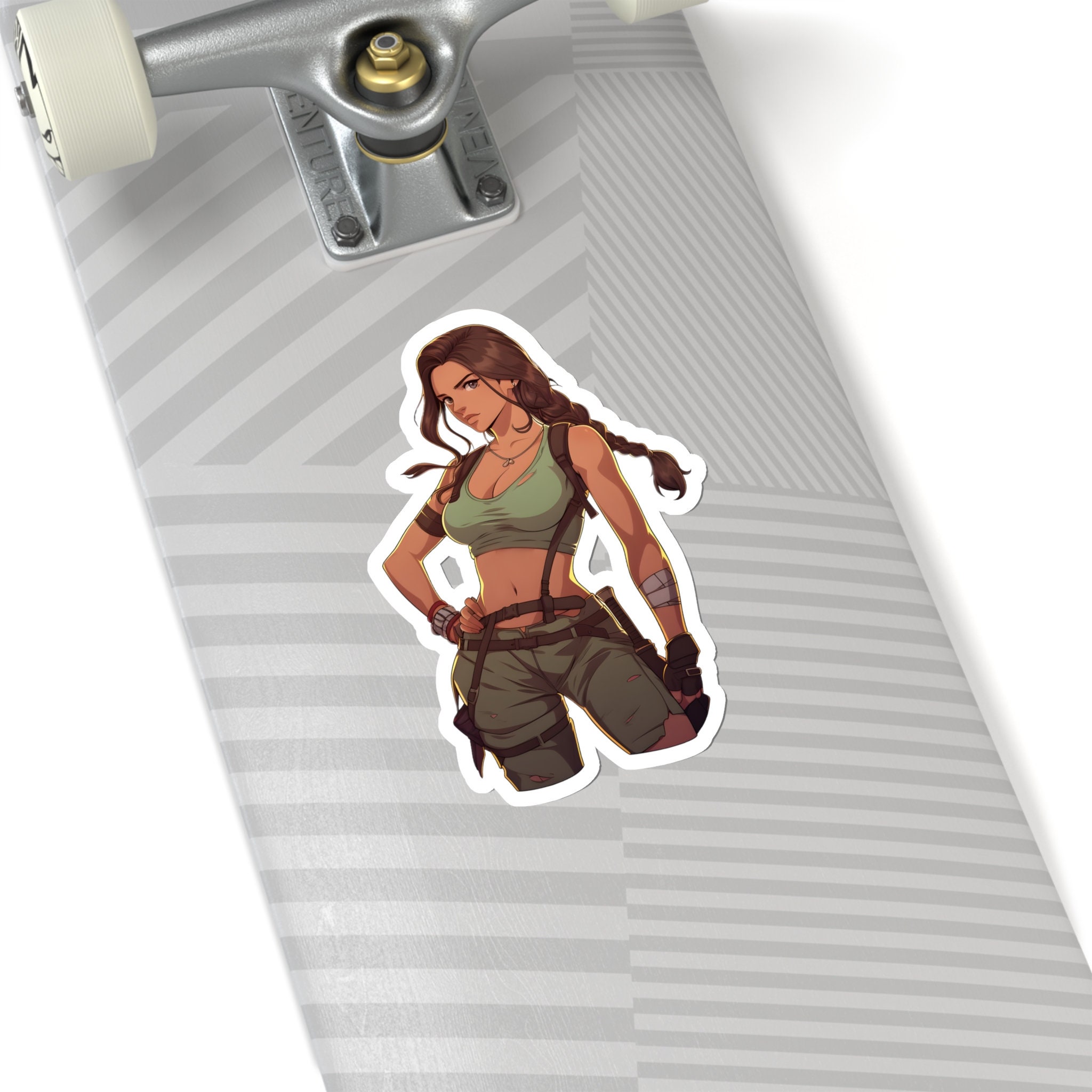 Lara Croft Pose Kiss-cut Stickers Tomb Raider Vinyl Decal - Etsy