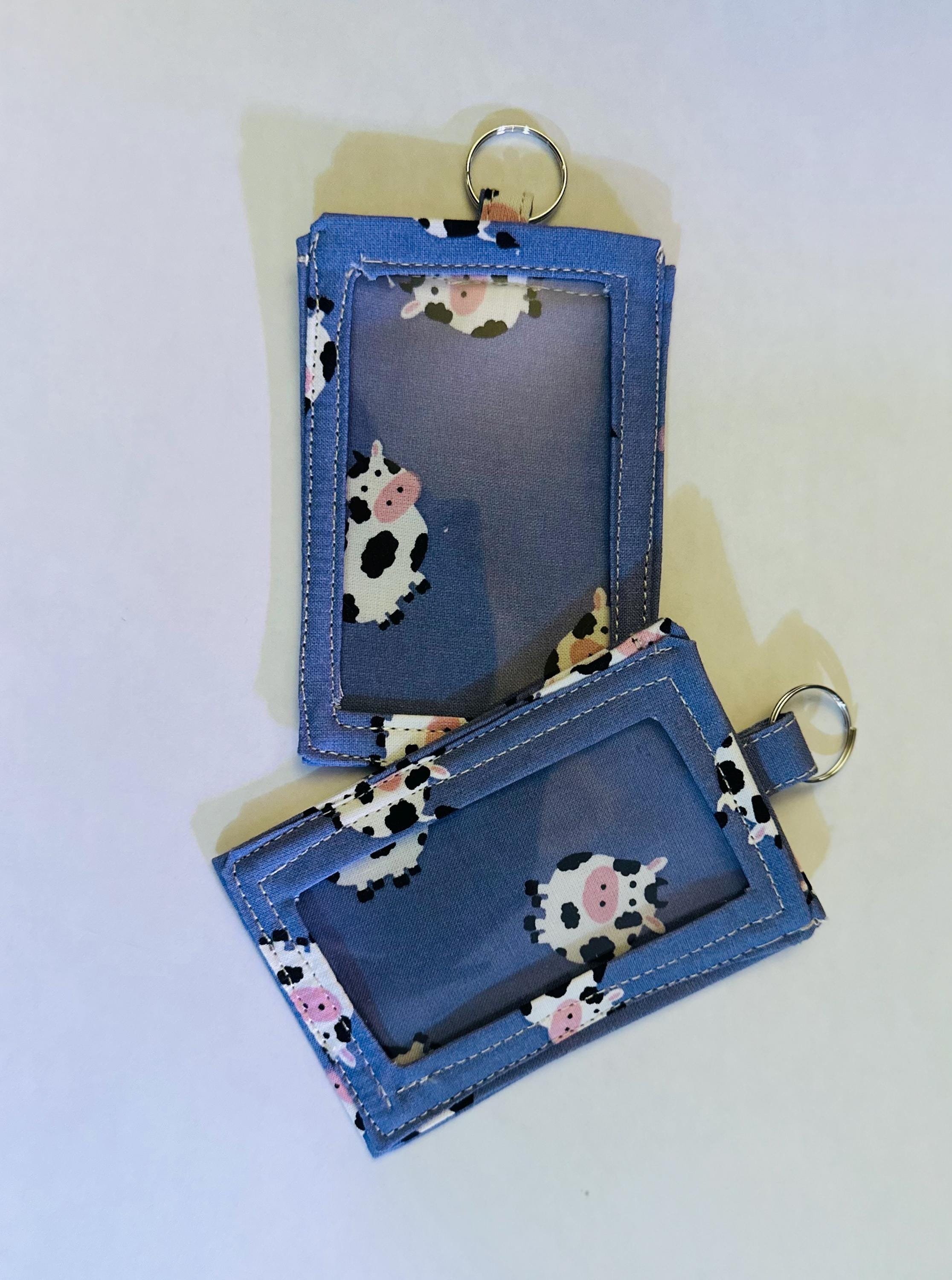 Cow Print Id/badge Holder - Etsy