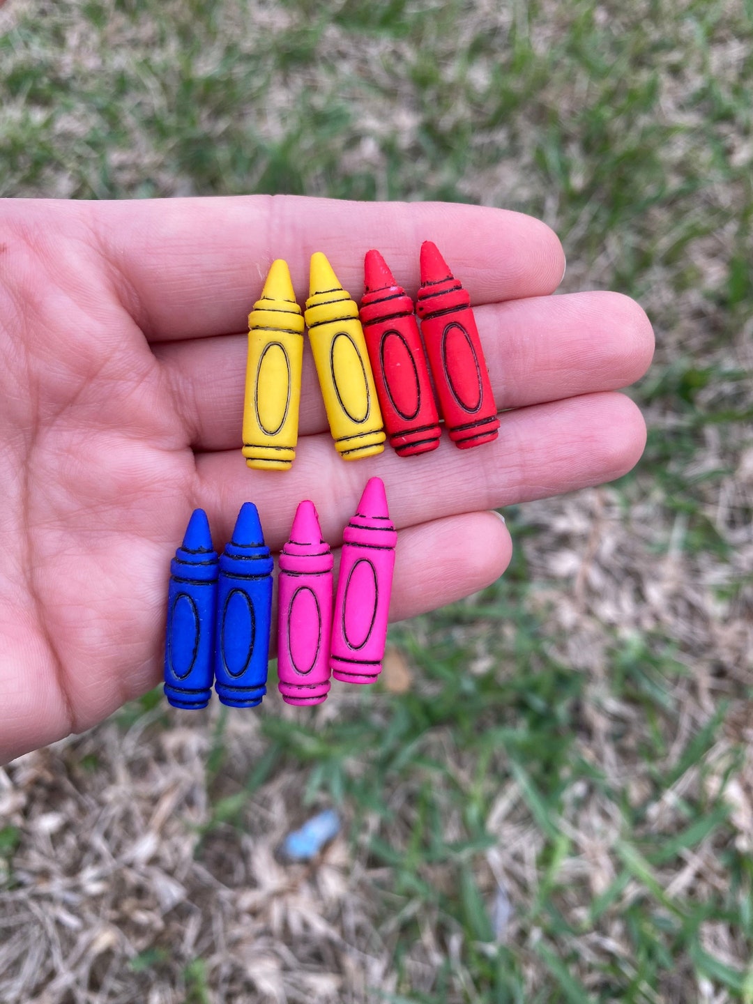 Crayon Stud Earrings for Women and Girls Gift - Etsy