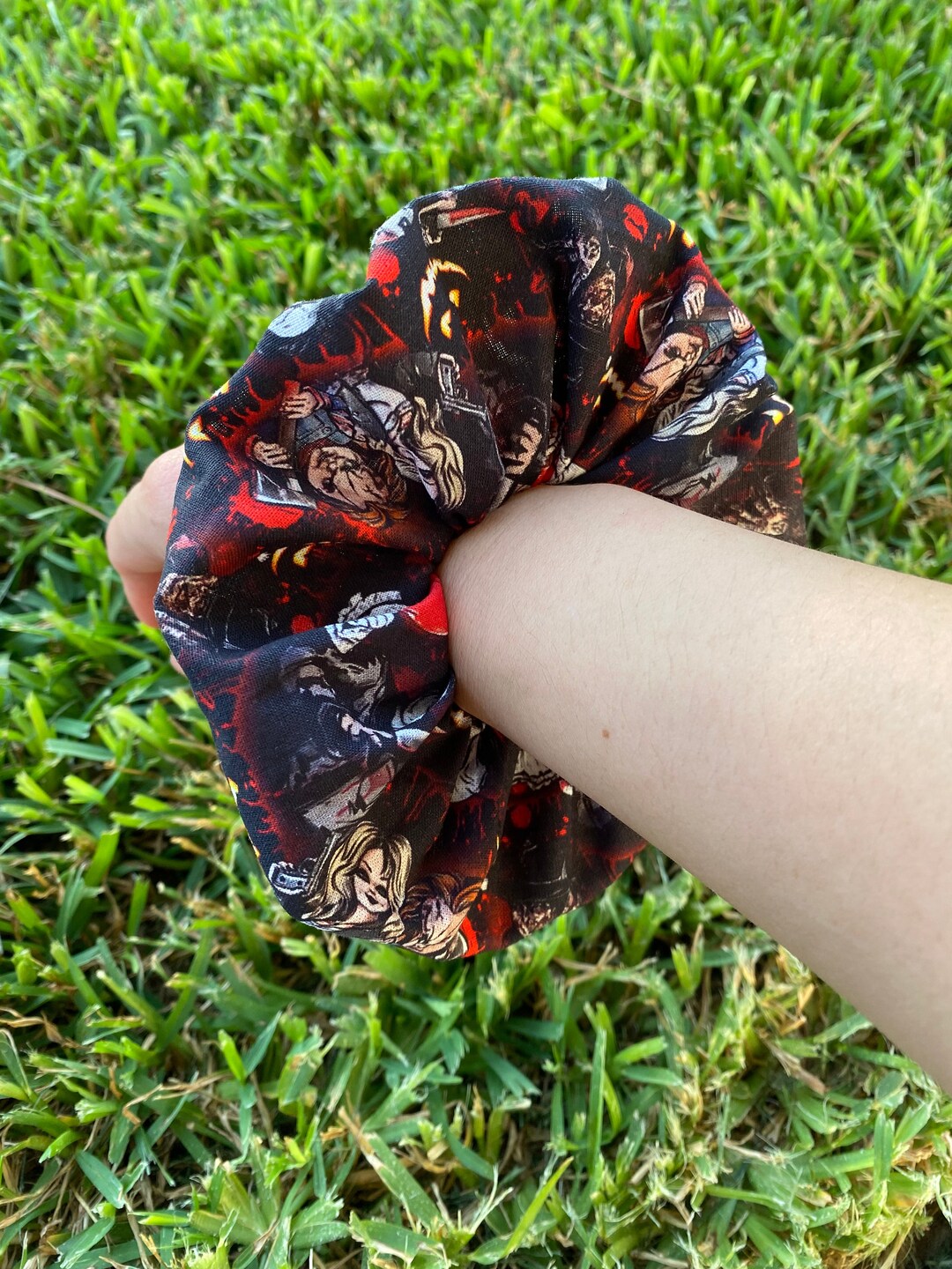 Horror Movie Halloween Character Scrunchie Hair Tie Ponytail Novelty ...