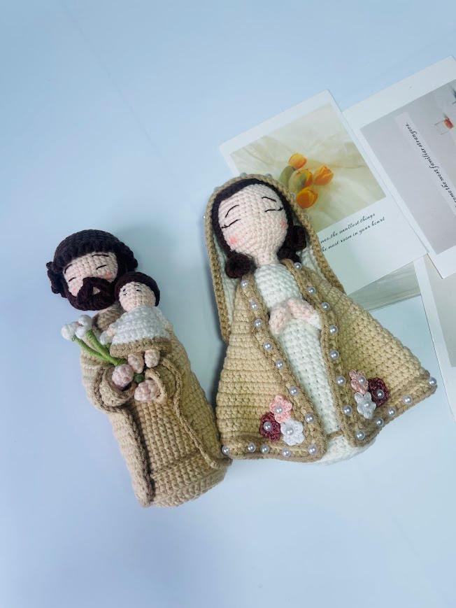 Holy Family, Nativity Doll, Crochet Catholic Doll, Jesus Mary Joseph ...