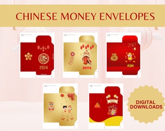 Printable 2024 Chinese New Year Red Envelope Year of the Dragon ...
