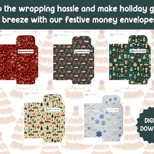 Printable Christmas Money Holder, Christmas Money Envelopes, Money ...